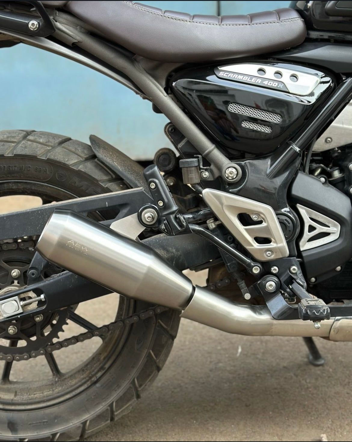 AEW Exhaust For Triumph Scrambler 400 X and Speed 400 – MotoCo