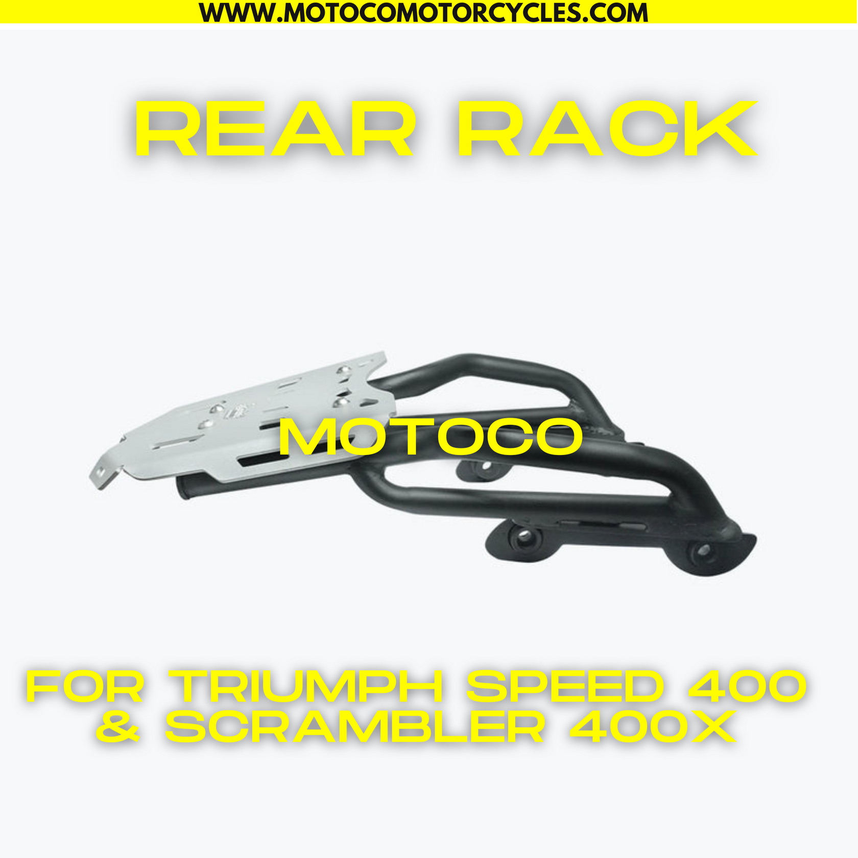 Aluminum Rear Rack for Triumph Speed 400 and Scrambler 400X – MotoCo
