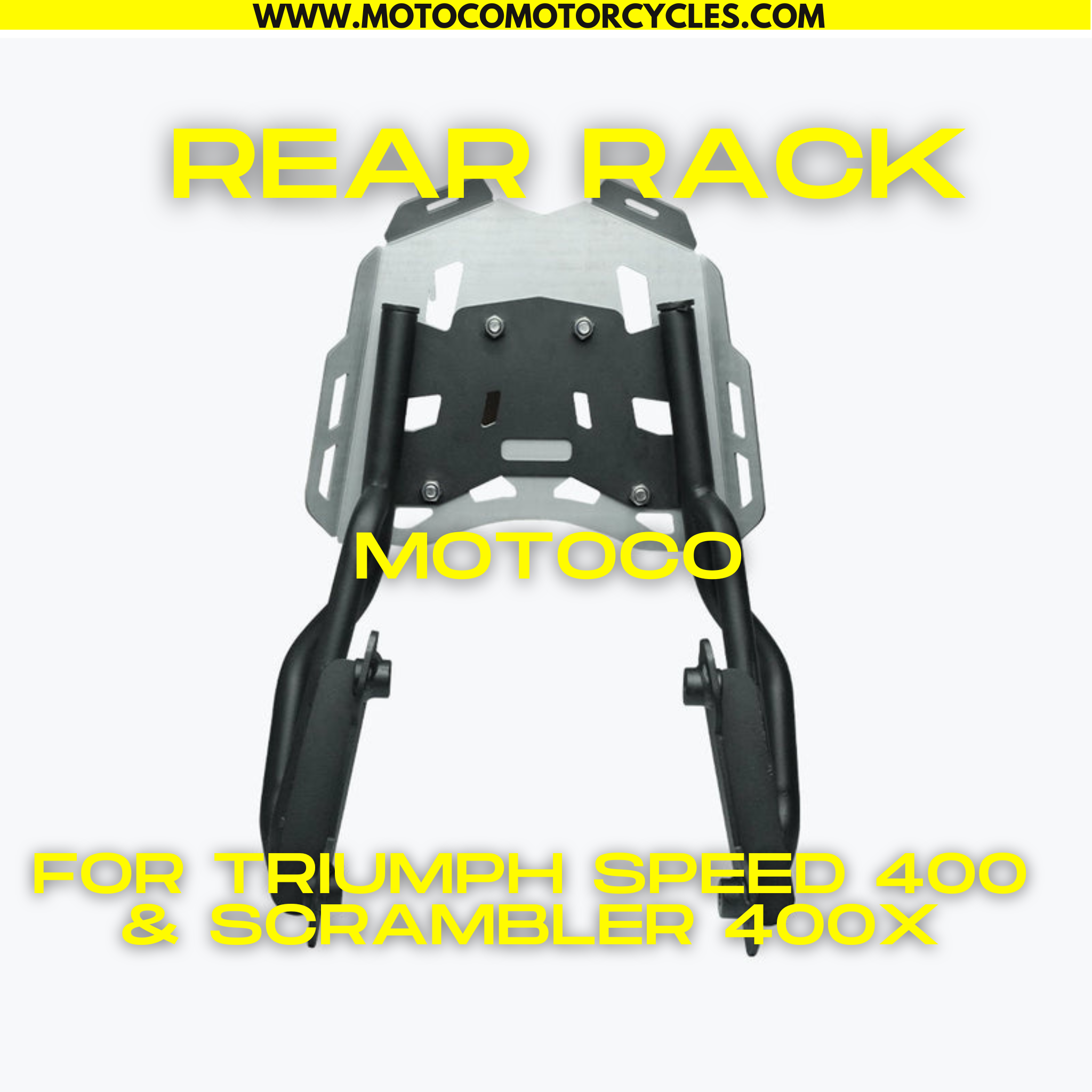 Aluminum Rear Rack for Triumph Speed 400 and Scrambler 400X – MotoCo